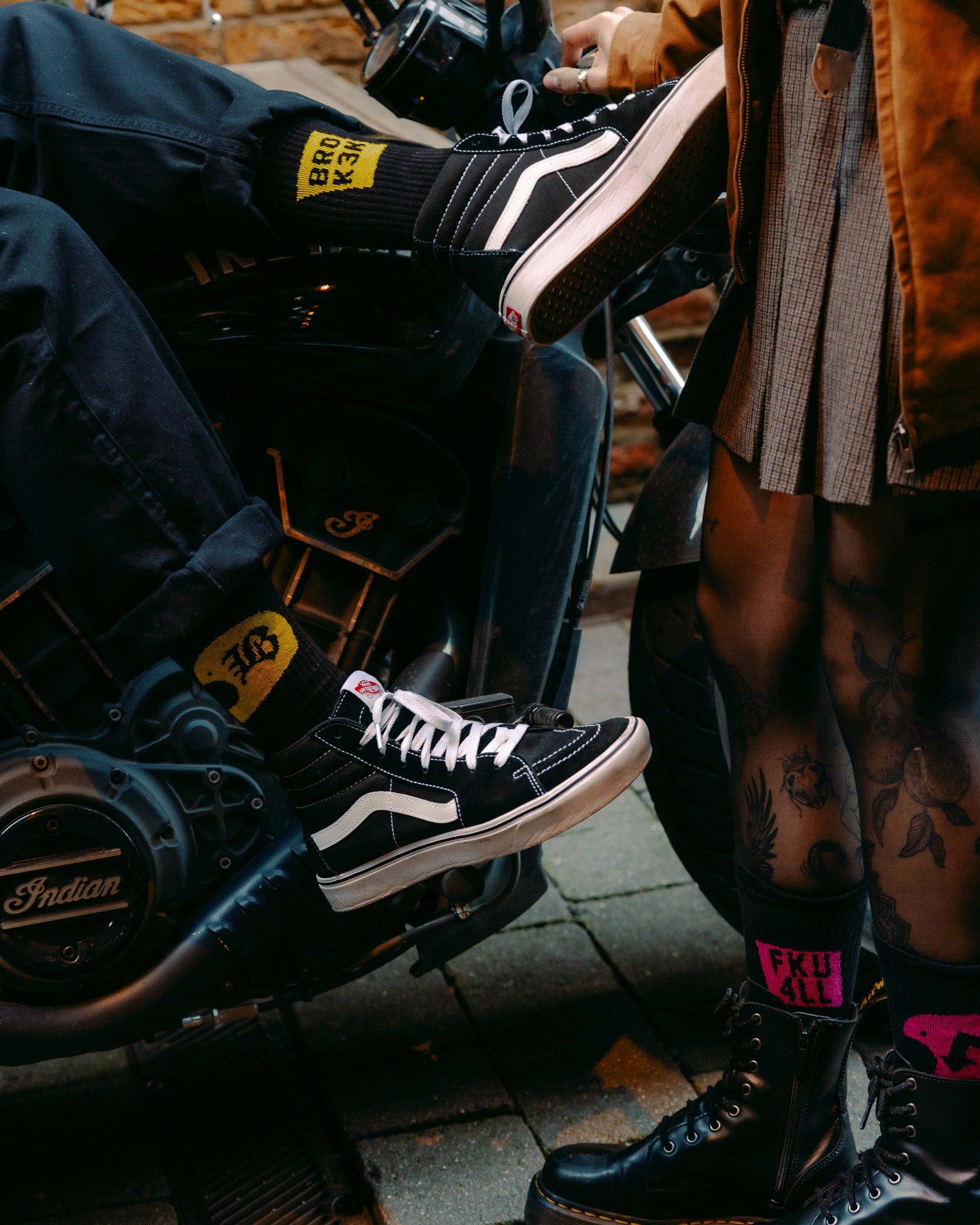 BR0 K3N Motorcycle Socks Black/Yellow | Bike Shed Moto Co. – Bike Shed Moto Co. USA