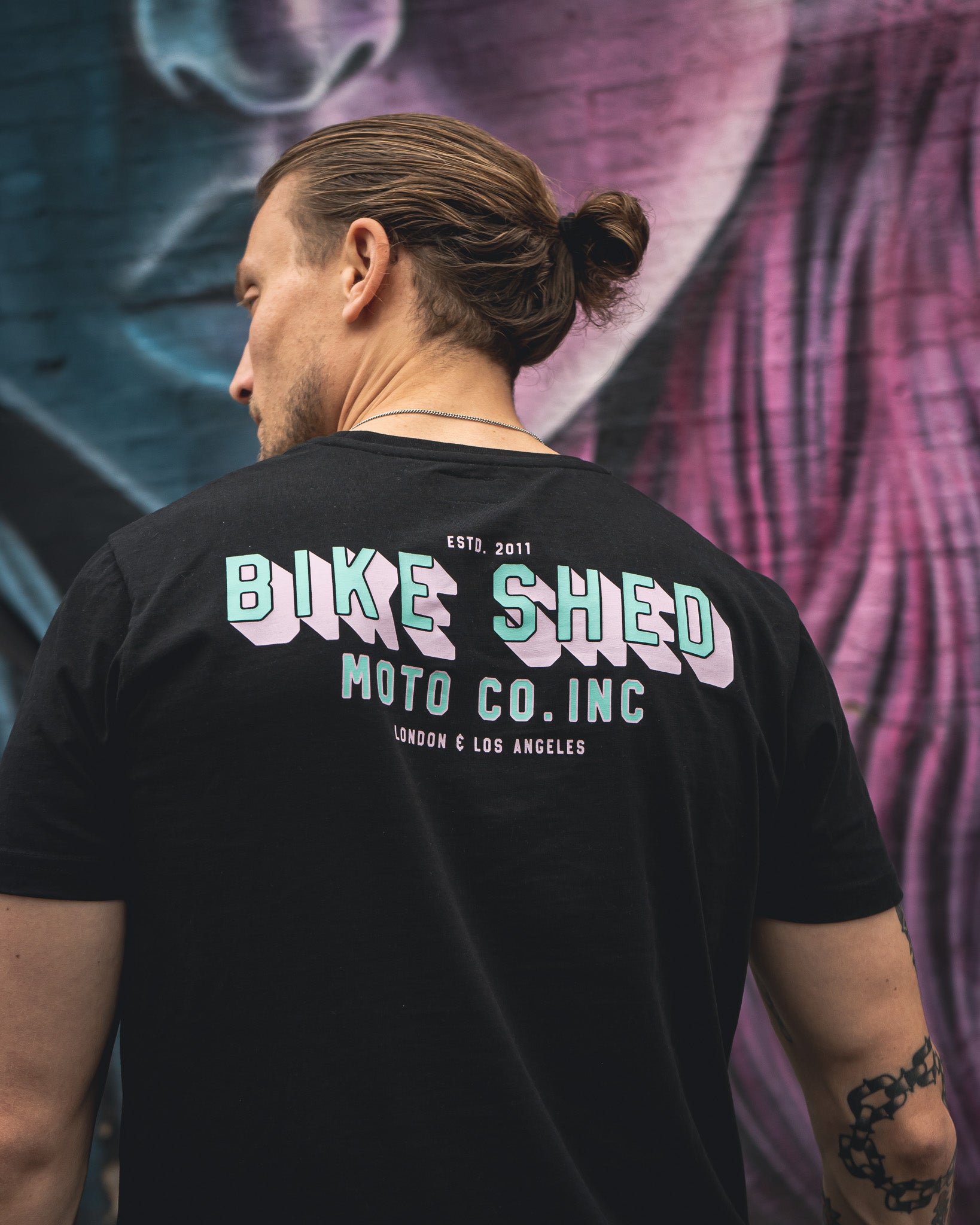 Black BSMC Logo Graphic Billboard T-Shirt | Bike Shed Moto Co. – Bike ...